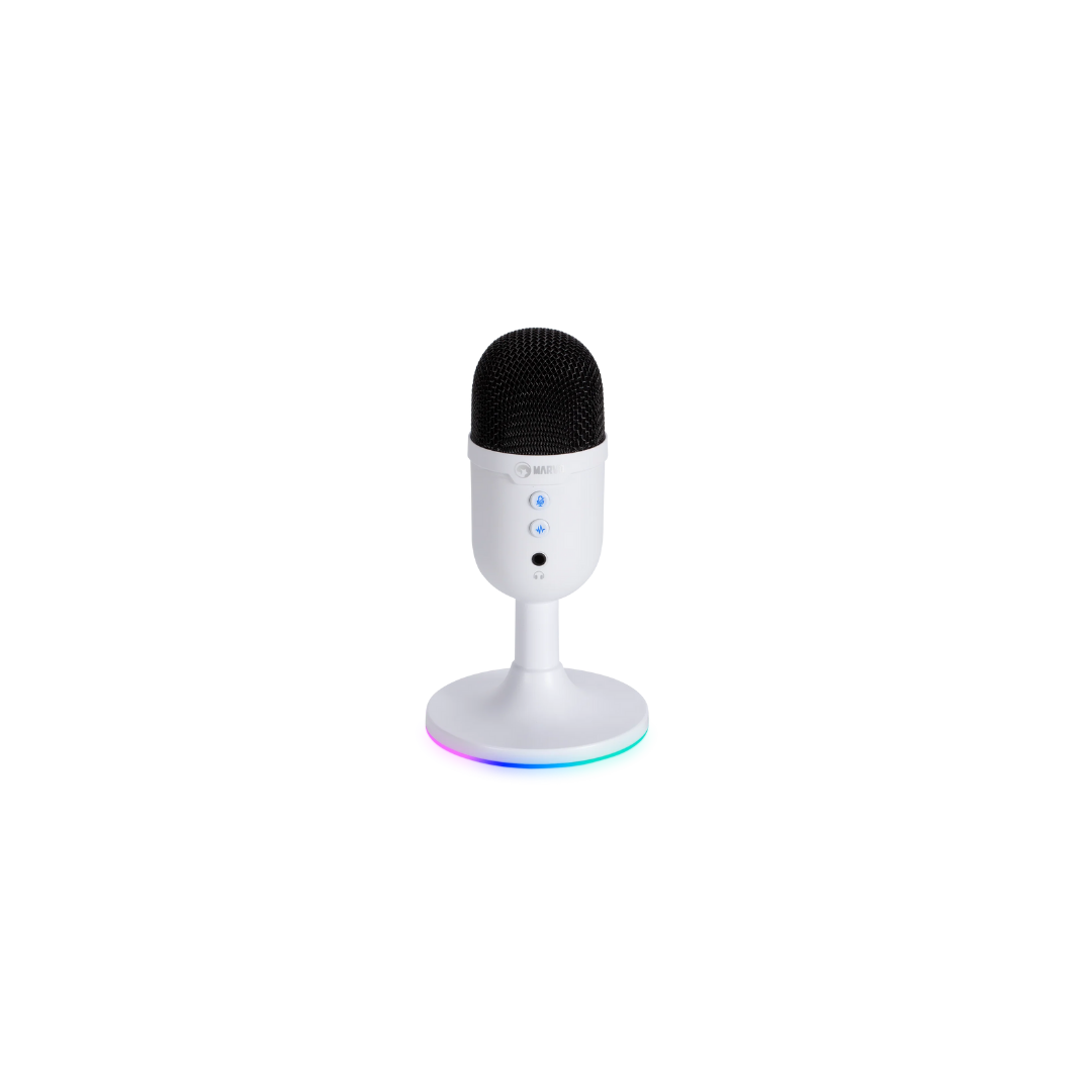 Micrófono Gamer MARVO MIC-06WH Blast 40 RGB Blanco – PC Tronic Paraguay